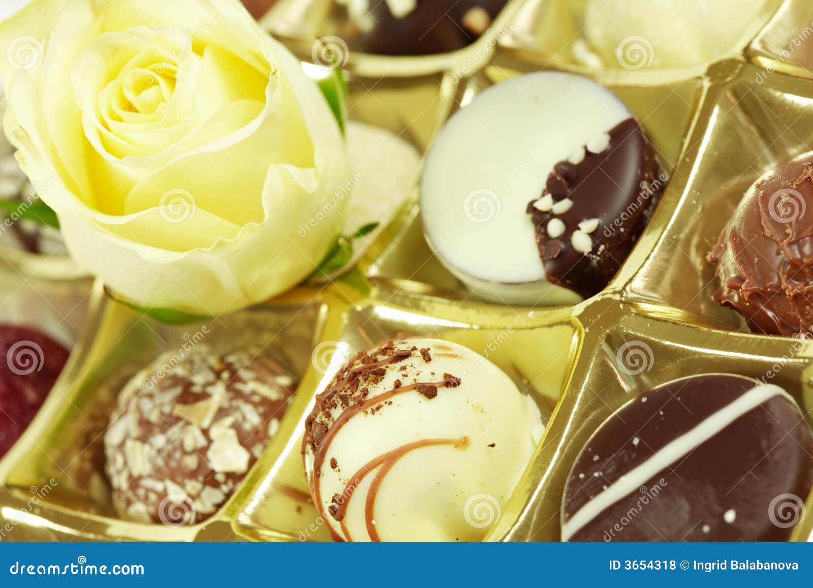 Delicious Chocolate Pralines Stock Photo - Image of delicious, filled ...