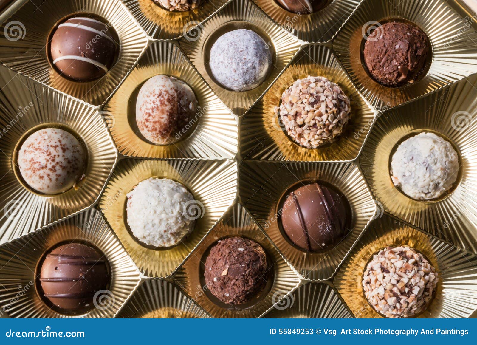 Delicious Chocolate Pralines Stock Image - Image of brown, celebration ...