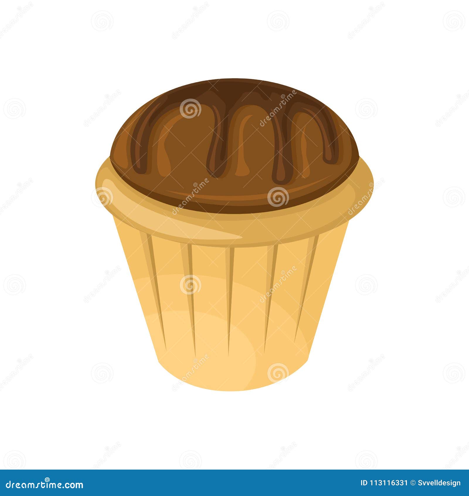 Delicious Chocolate Pudding Illustration Stock Vector - Illustration of ...