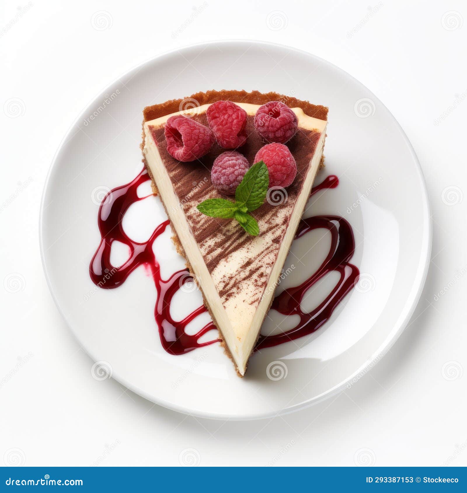 Delicious Chocolate Raspberry Pie with Cross Processing Style Stock ...