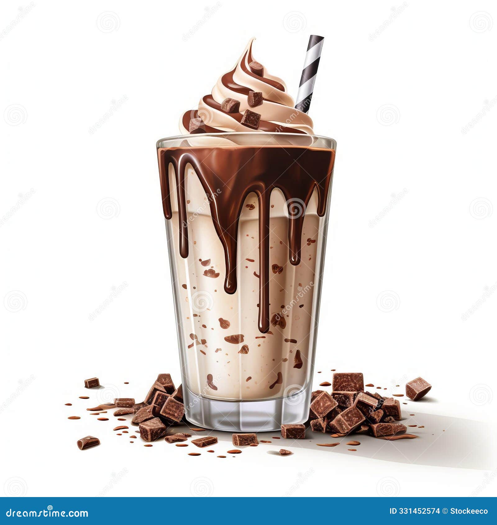 Delicious Chocolate Shake Vector Illustration for Work Stock ...