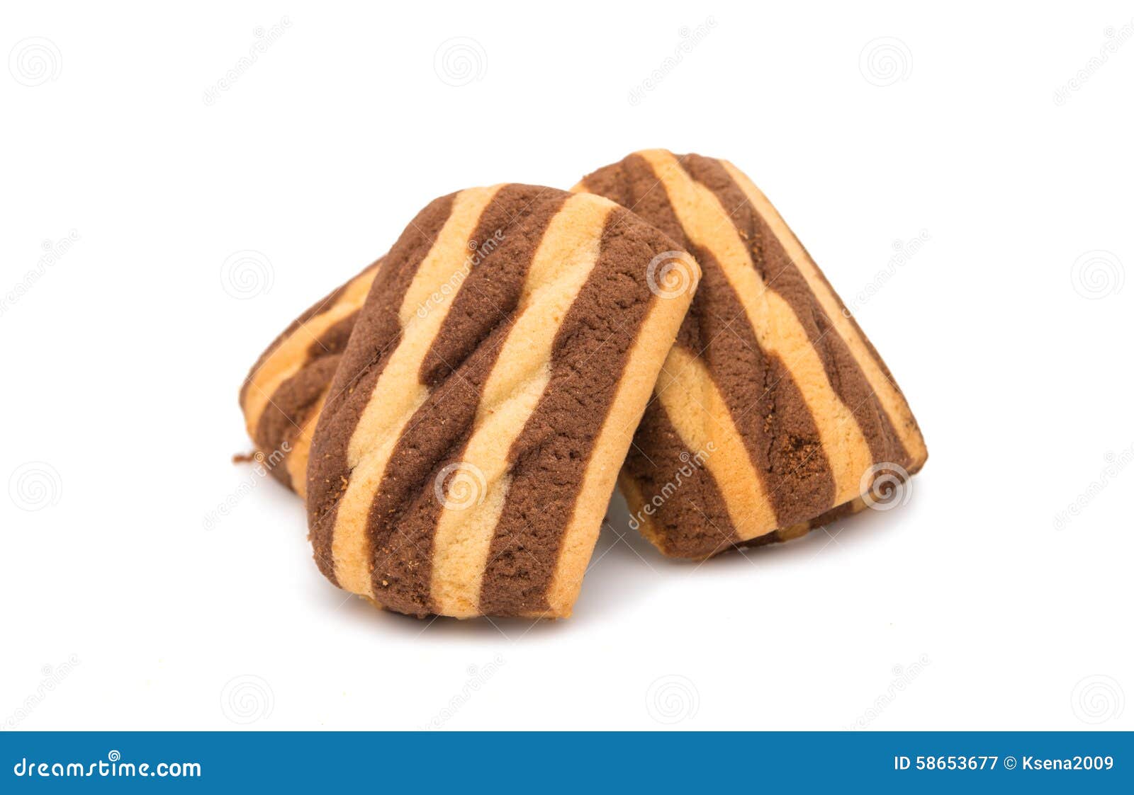 Delicious Chocolate Striped Cookies Stock Image - Image of bake, brown ...