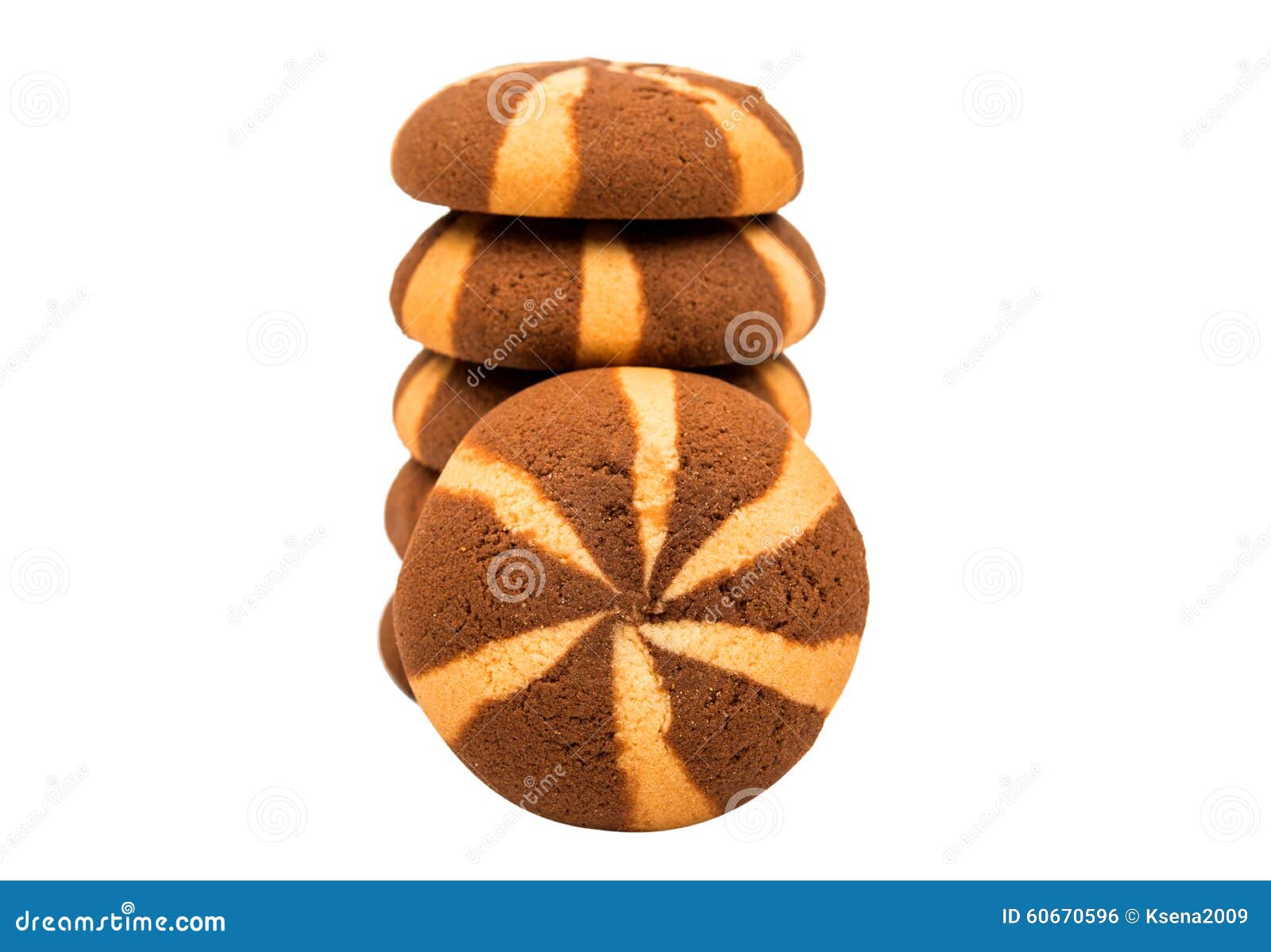 Delicious Chocolate Striped Cookies Stock Photo - Image of dark, pile ...