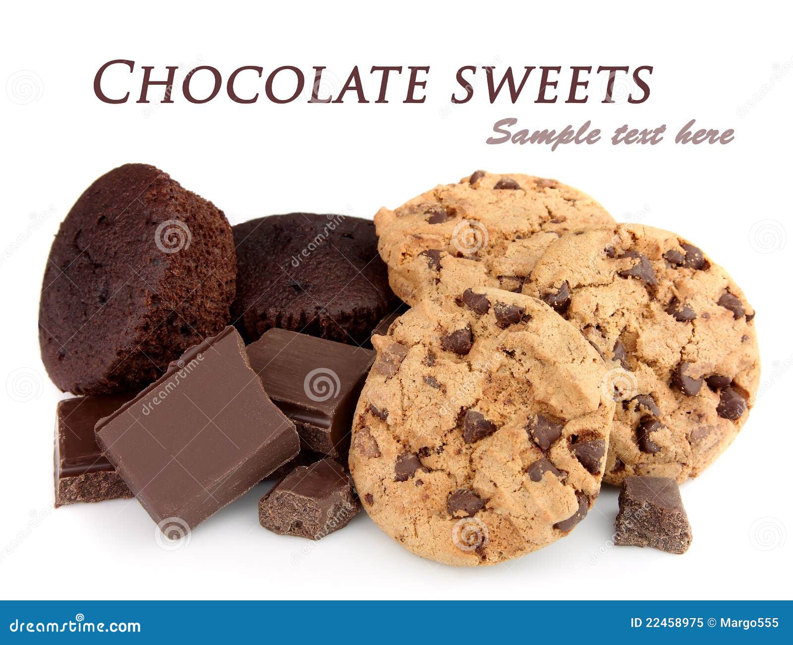 Delicious chocolate sweets stock image. Image of biscuit - 22458975