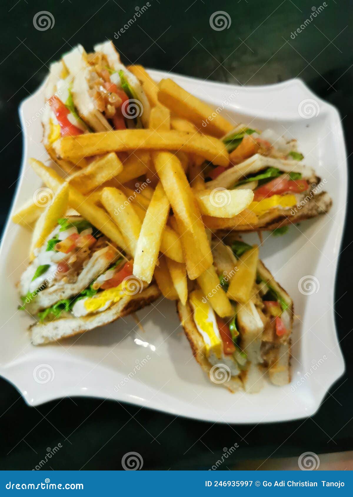 Delicious Club Sandwich stock image. Image of meat, cuisine - 246935997