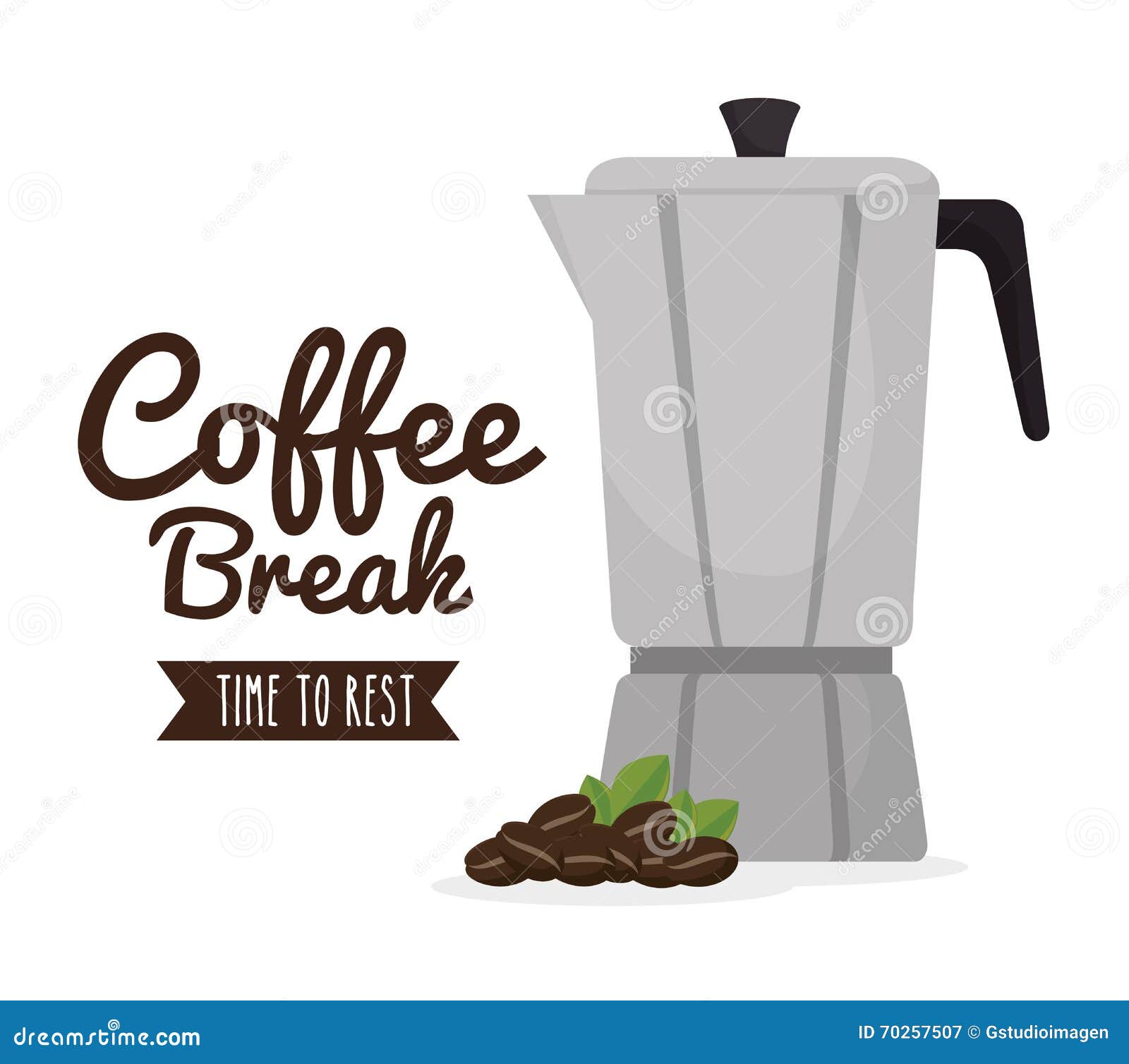Delicious Coffee Break Design Stock Illustration - Illustration of ...