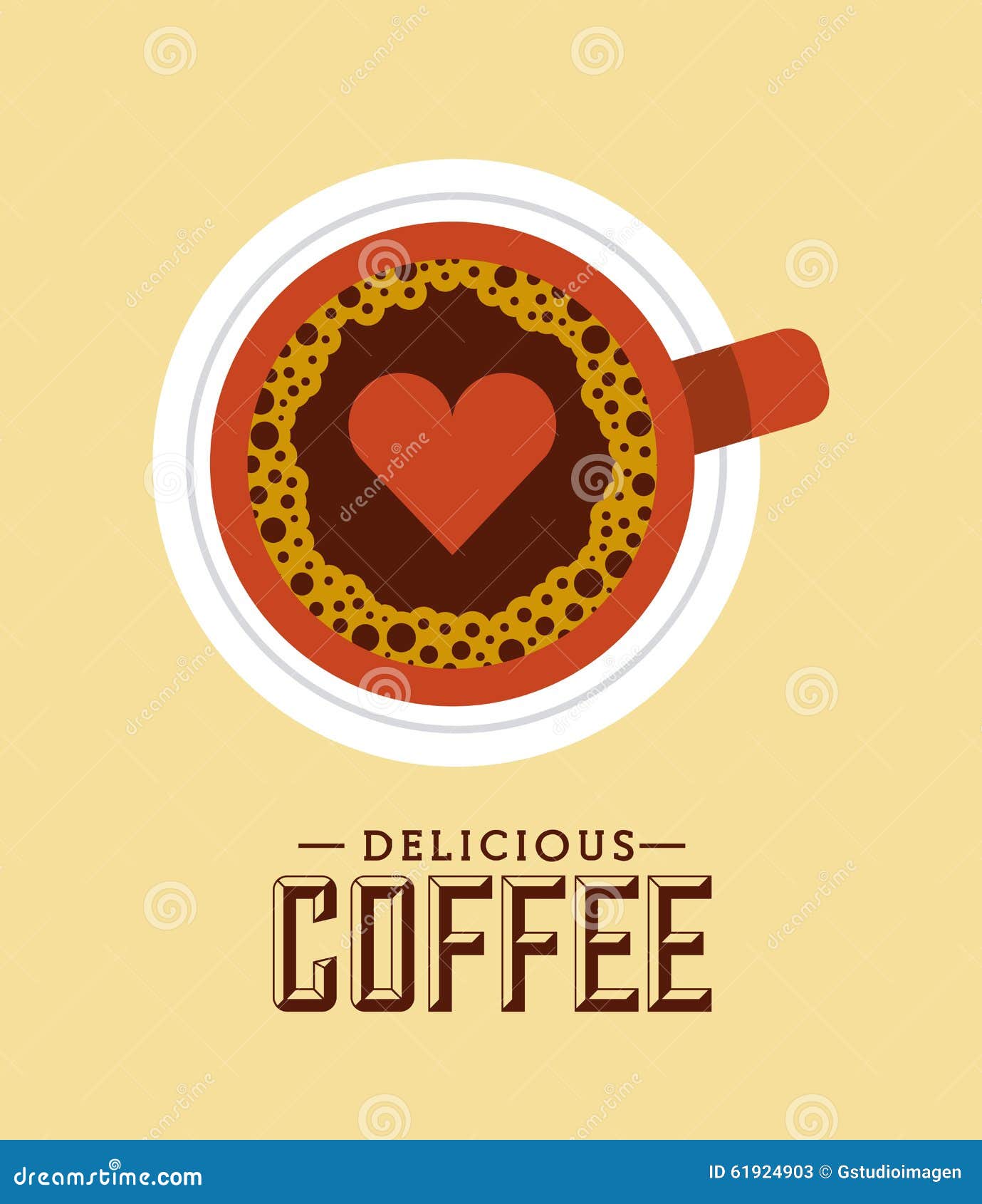 Delicious coffee design stock vector. Illustration of poster - 61924903