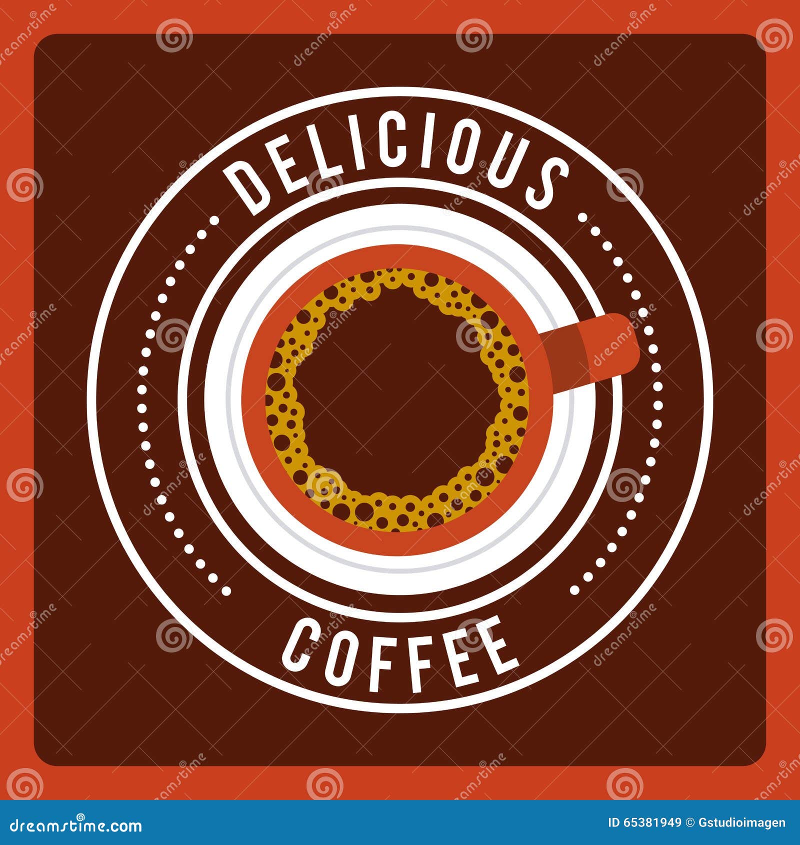 Delicious coffee design stock vector. Illustration of caffeine - 65381949
