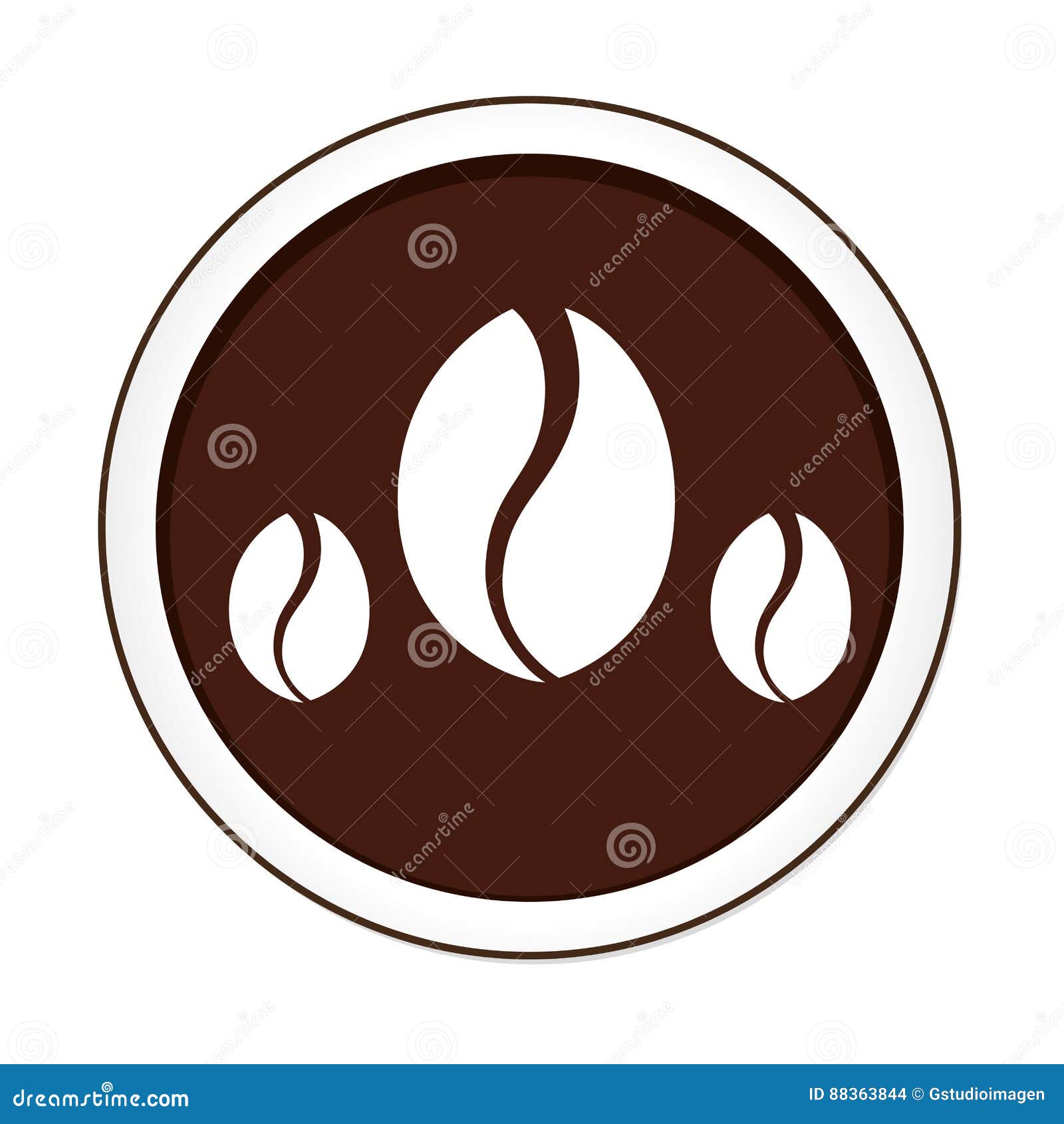 Delicious Coffee Seeds Icon Stock Vector - Illustration of isolated ...