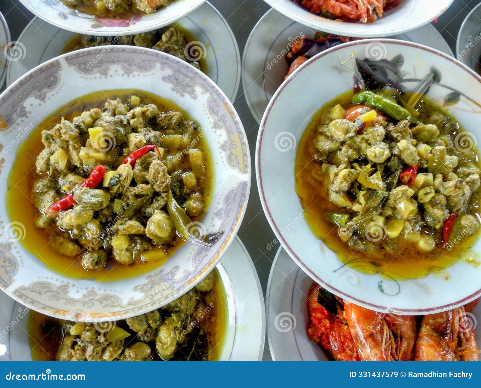 Delicious Collection of Seafood in Plates Stock Image - Image of plant ...