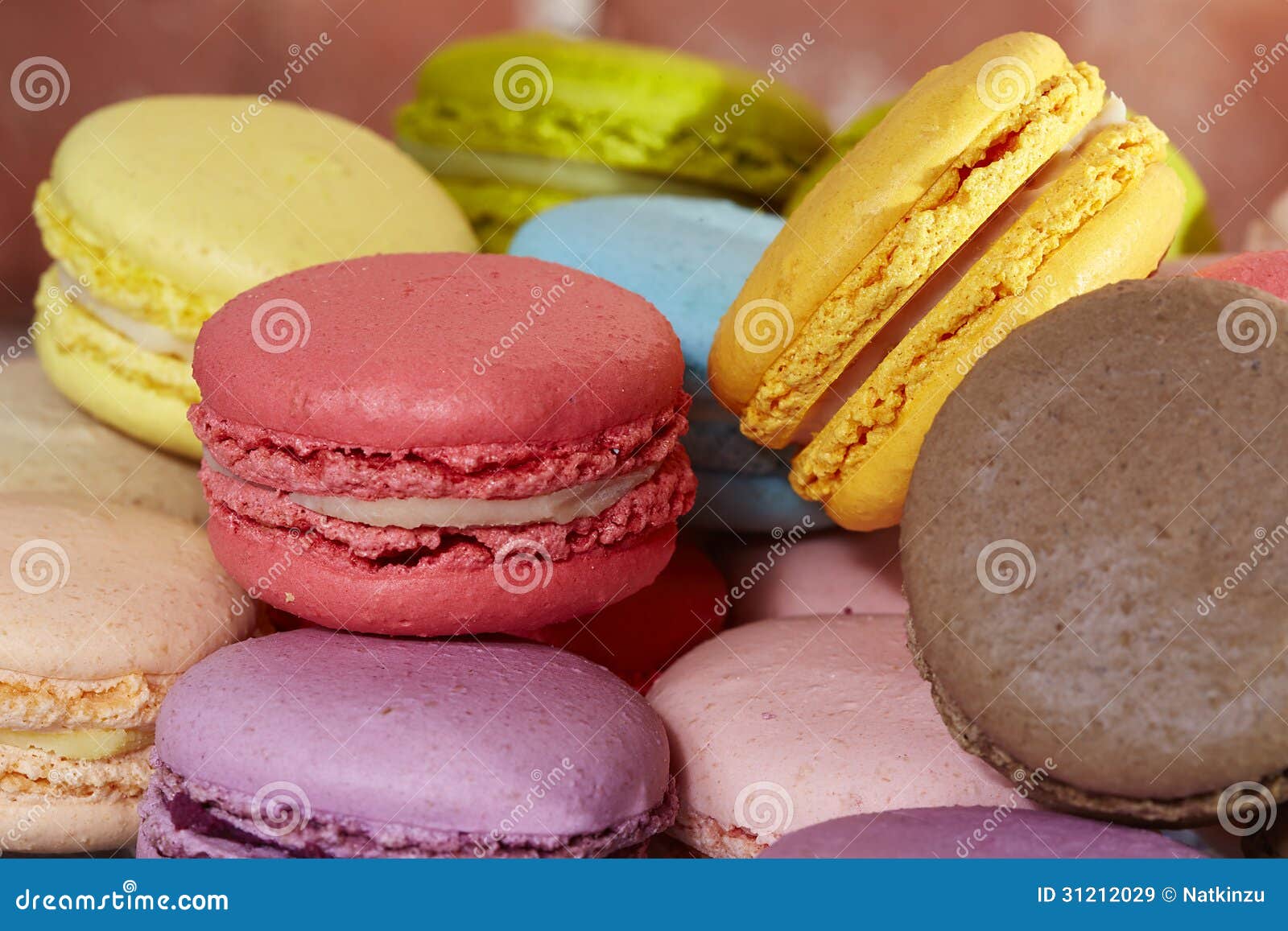 Delicious Colorful French Macarons Stock Image - Image of flavor, food ...