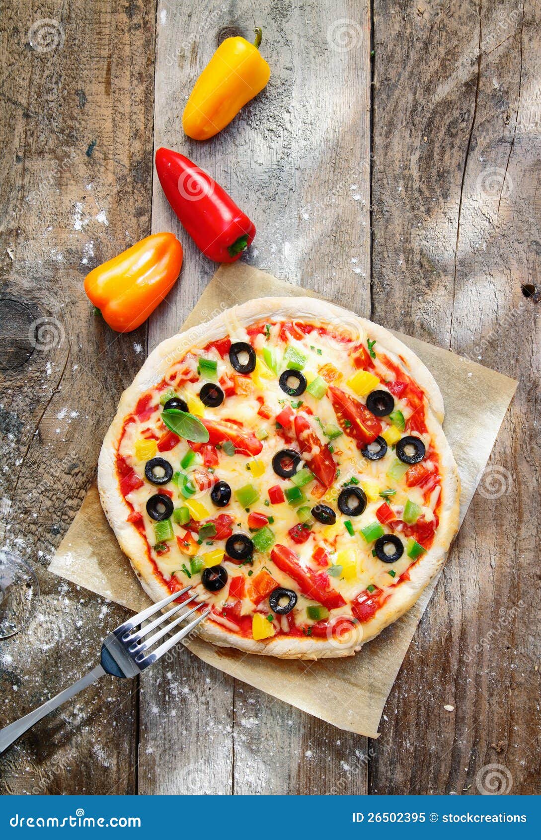 Delicious Colourful Homebaked Pizza Stock Image - Image of nutrition ...