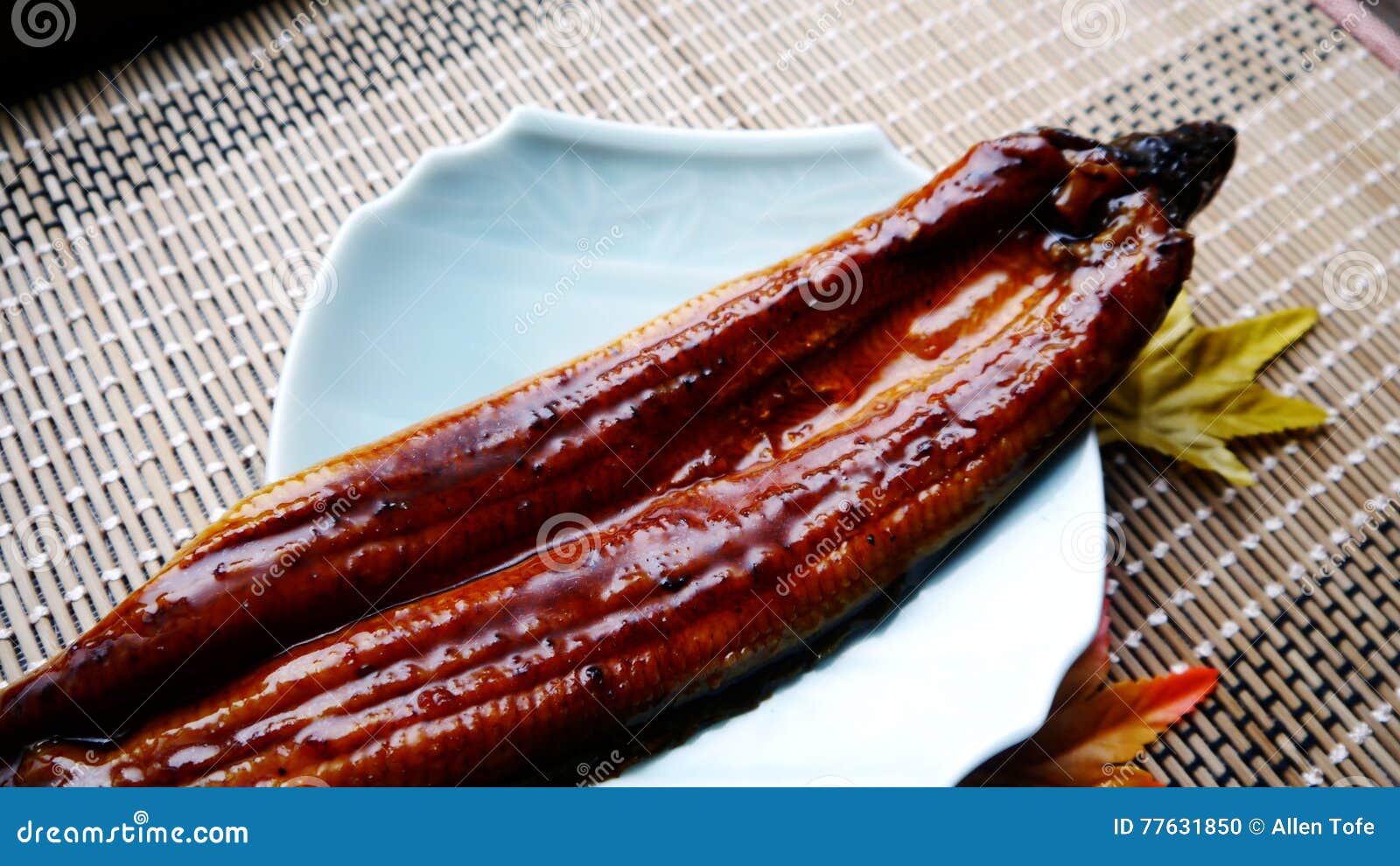 Delicious cooked eel fish stock photo. Image of sauce - 77631850