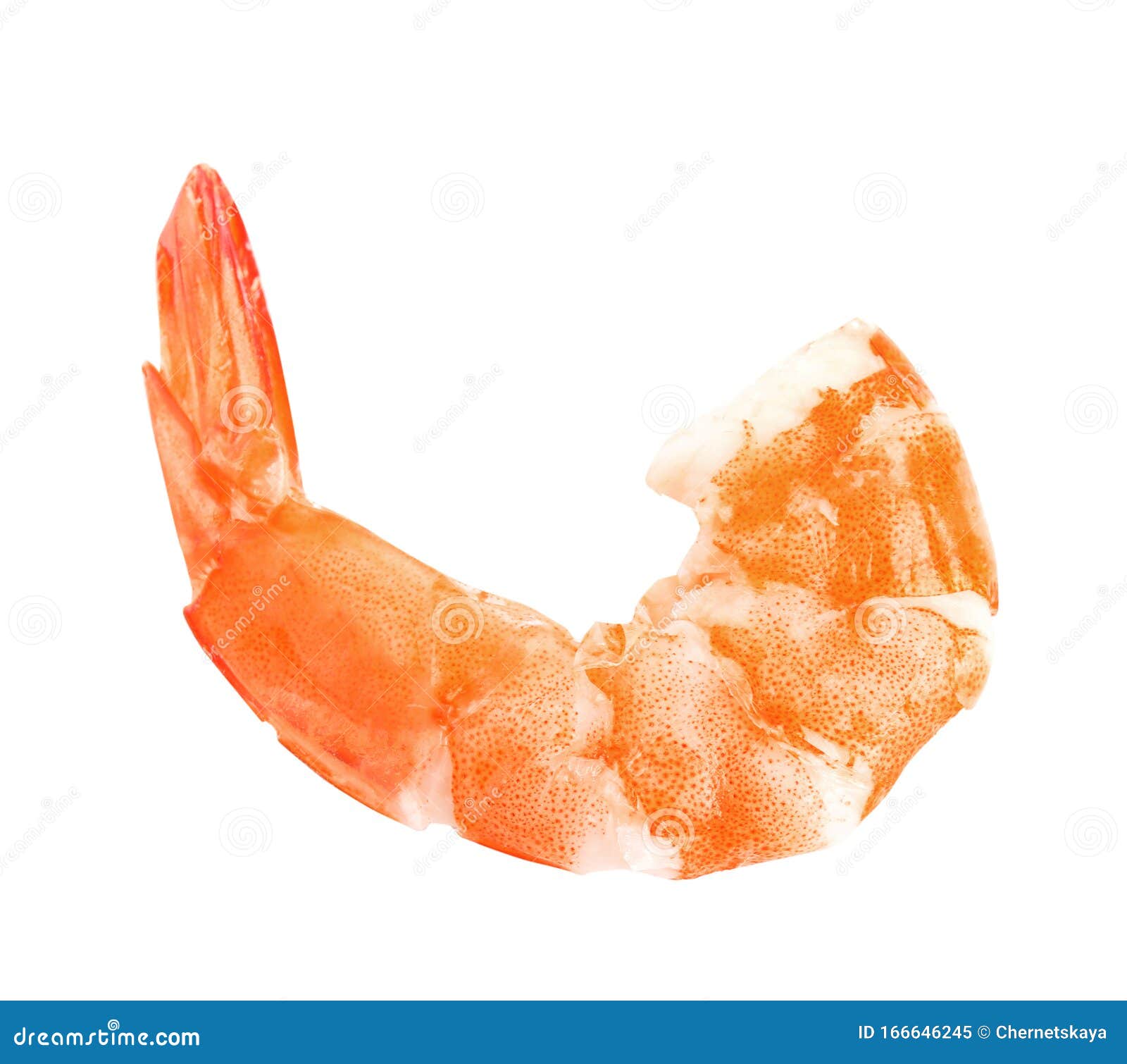 Delicious Cooked Peeled Shrimp Isolated on White Stock Image - Image of ...