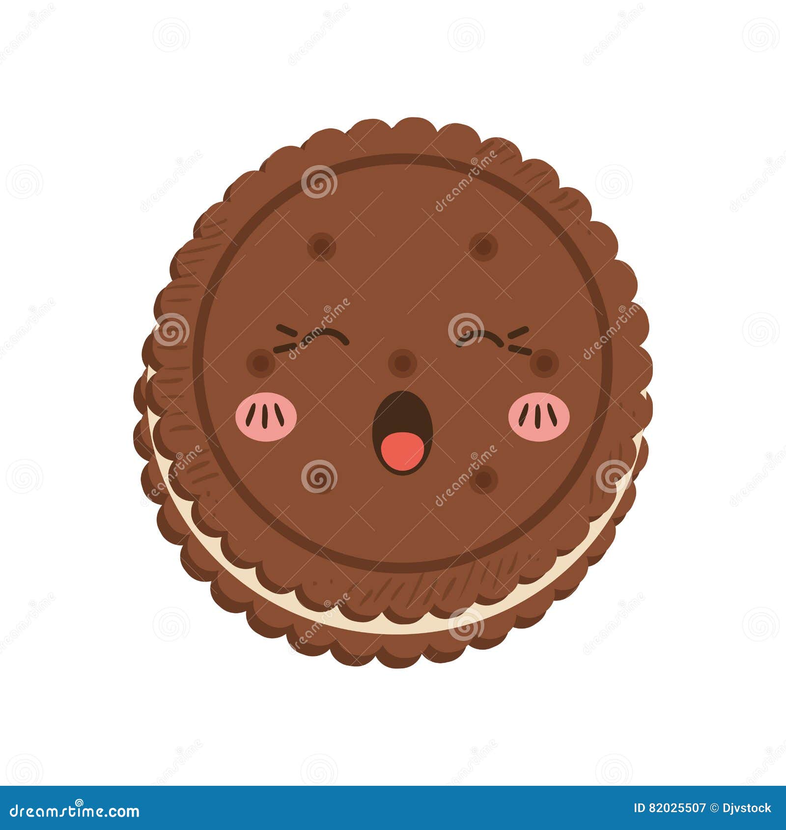 Delicious cookie Cartoon stock vector. Illustration of food - 82025507