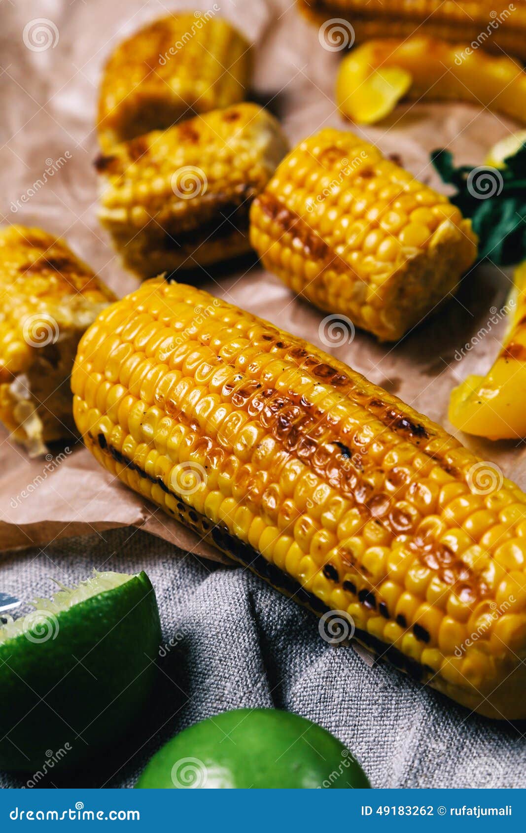 Delicious corn stock photo. Image of lime, cook, cafe - 49183262
