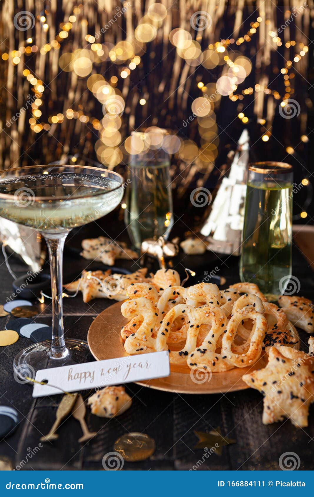 Delicious Crackers for a New Years Party Stock Image - Image of ...