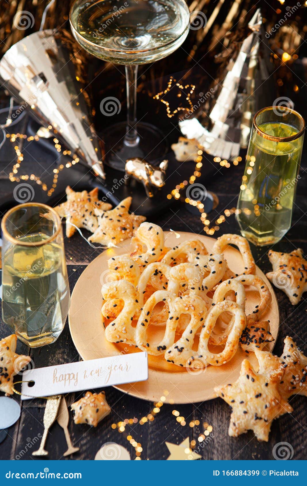 Delicious Crackers for a New Years Party Stock Image - Image of ...
