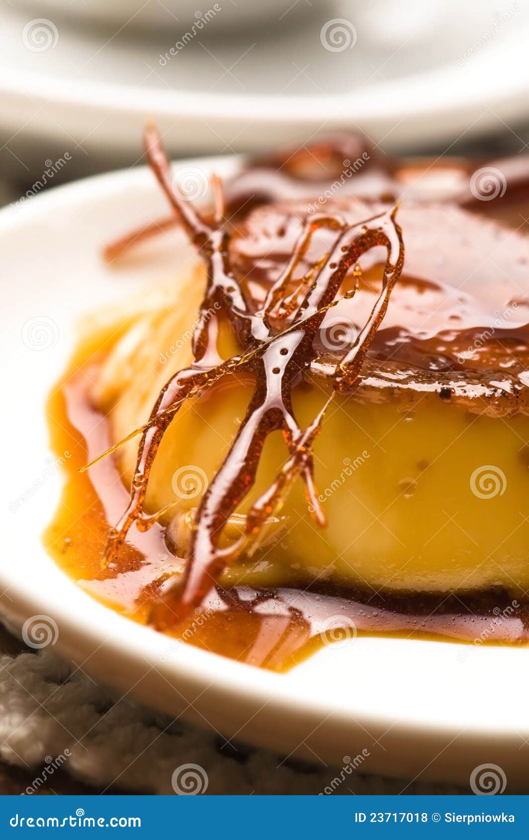 Delicious Creme Caramel Dessert Stock Photo - Image of macro, closeup ...