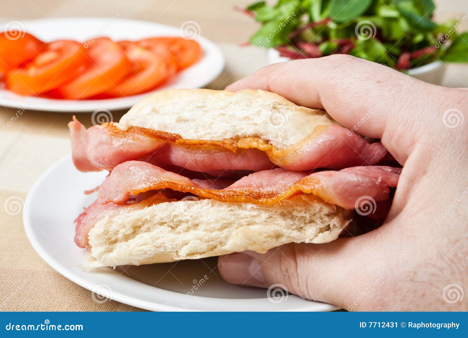 Delicious Crispy Bacon Sandwich Stock Image - Image of sandwich, food ...