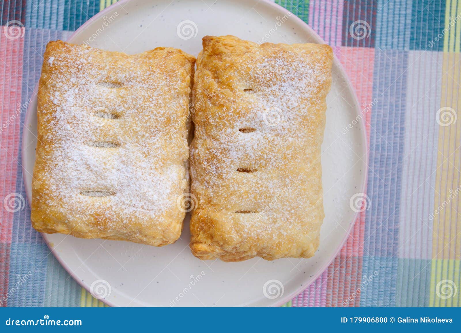 Delicious Crispy Bun with a Plate on Plate Stock Photo - Image of shots ...