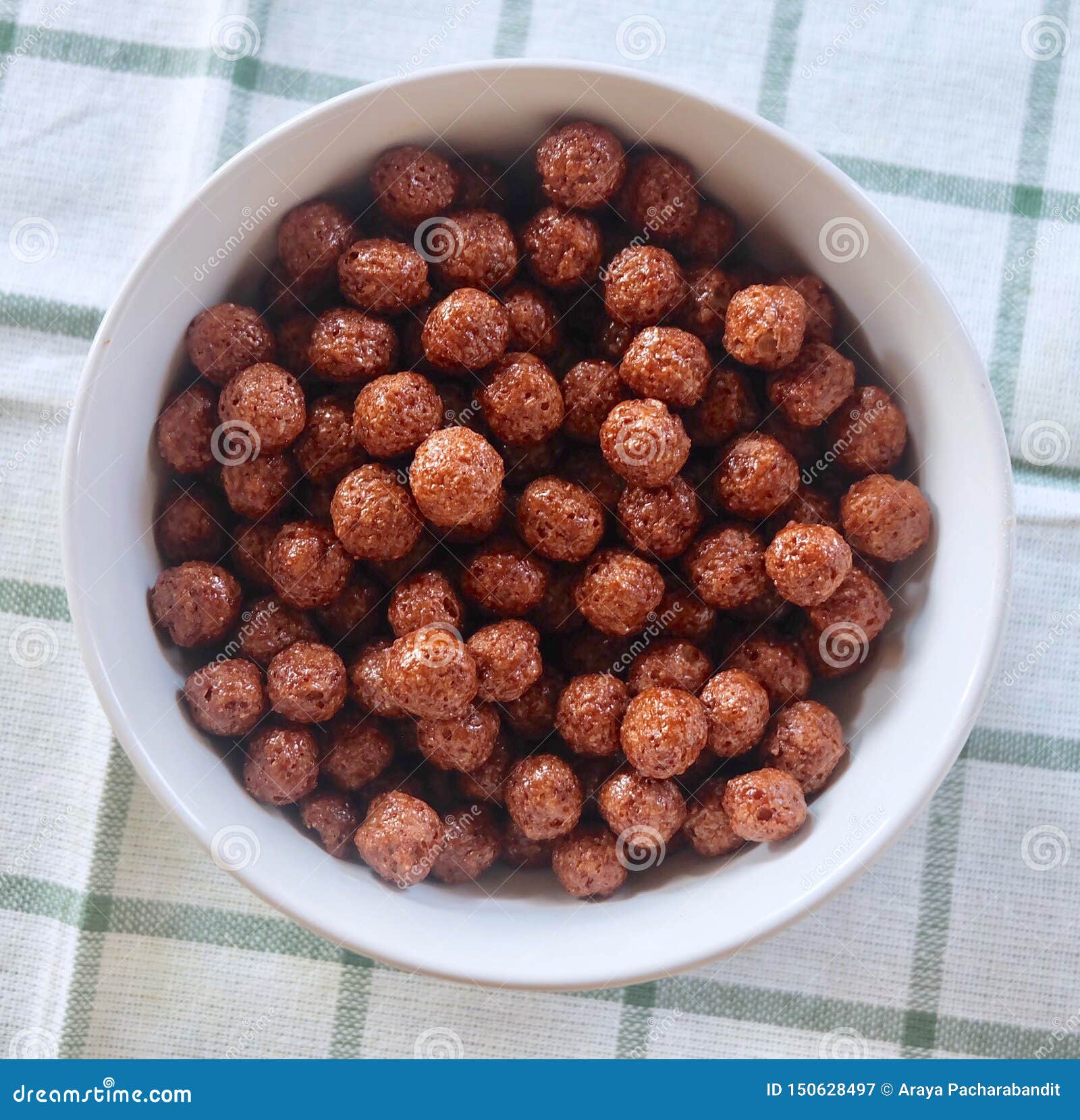 Delicious Crispy Chocolate Conflake in a Bowl Stock Image - Image of ...