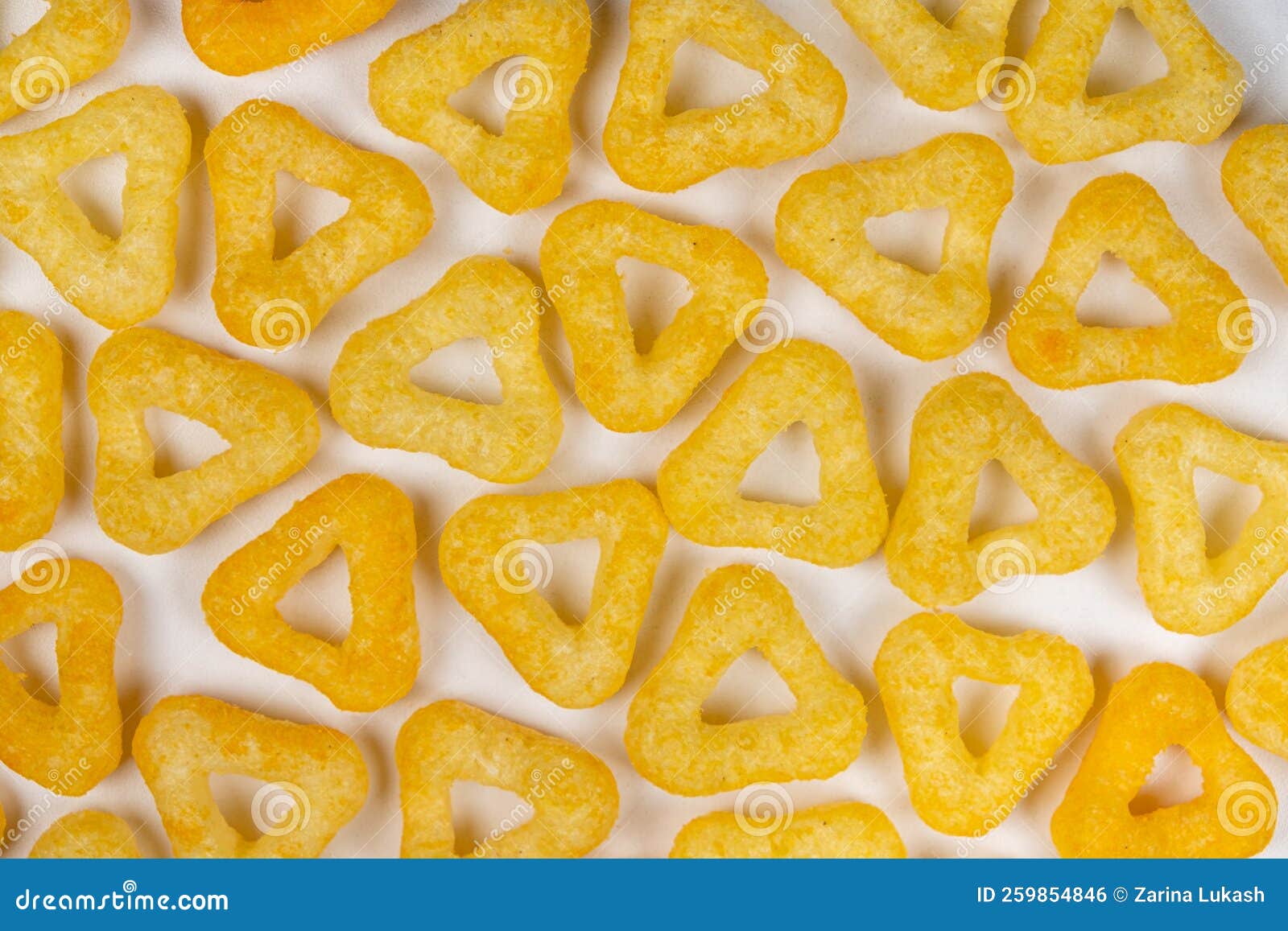 Delicious Crispy Corn Chips Triangular Shape with Spices on a White ...