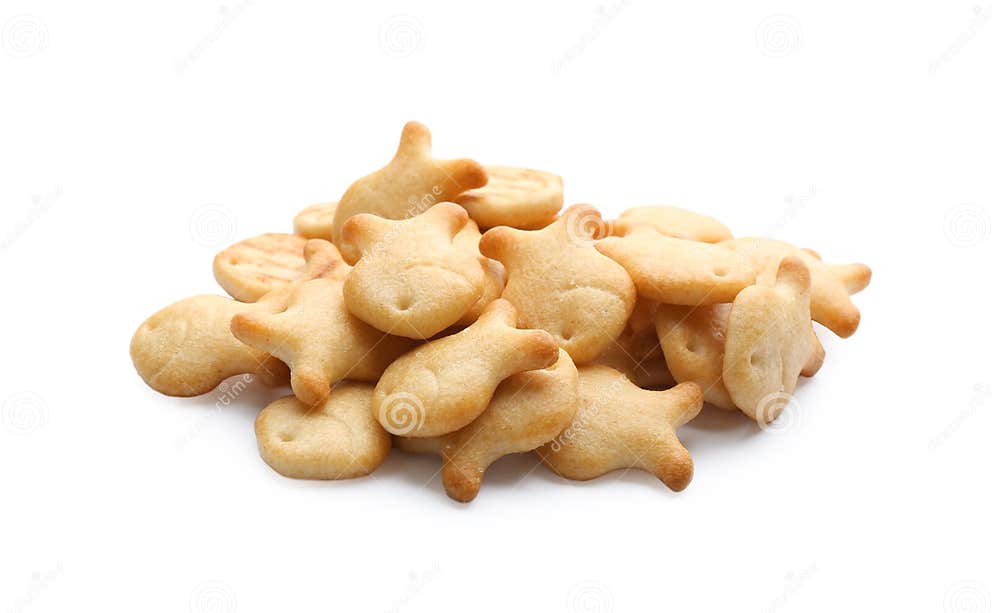 Delicious Crispy Goldfish Crackers on Background Editorial Photography ...