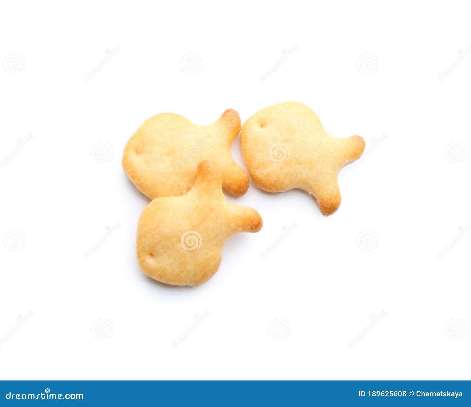 Delicious Crispy Goldfish Crackers on Background, Top View Editorial ...