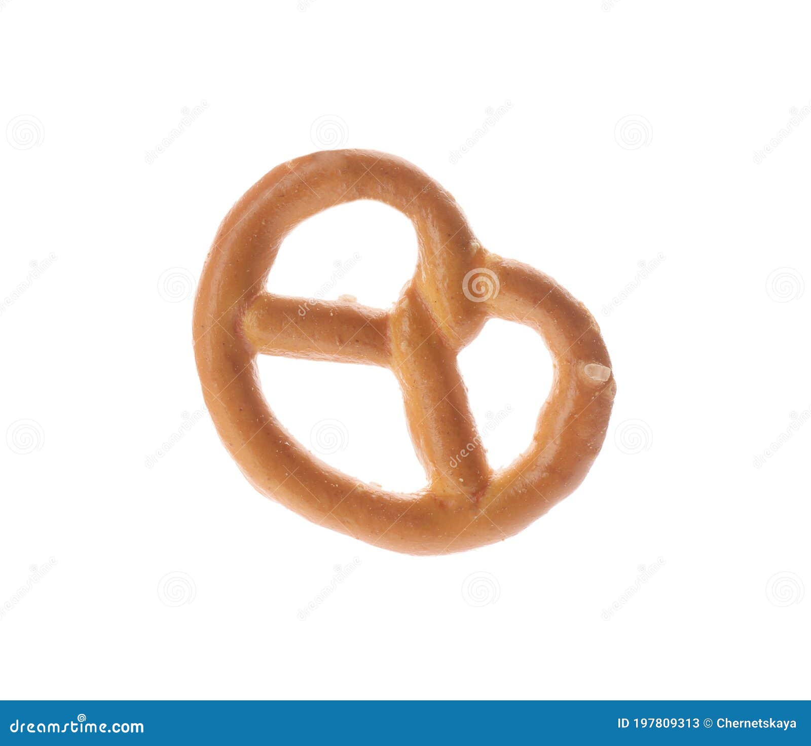 Delicious Crispy Pretzel Cracker Isolated on White Stock Image - Image ...