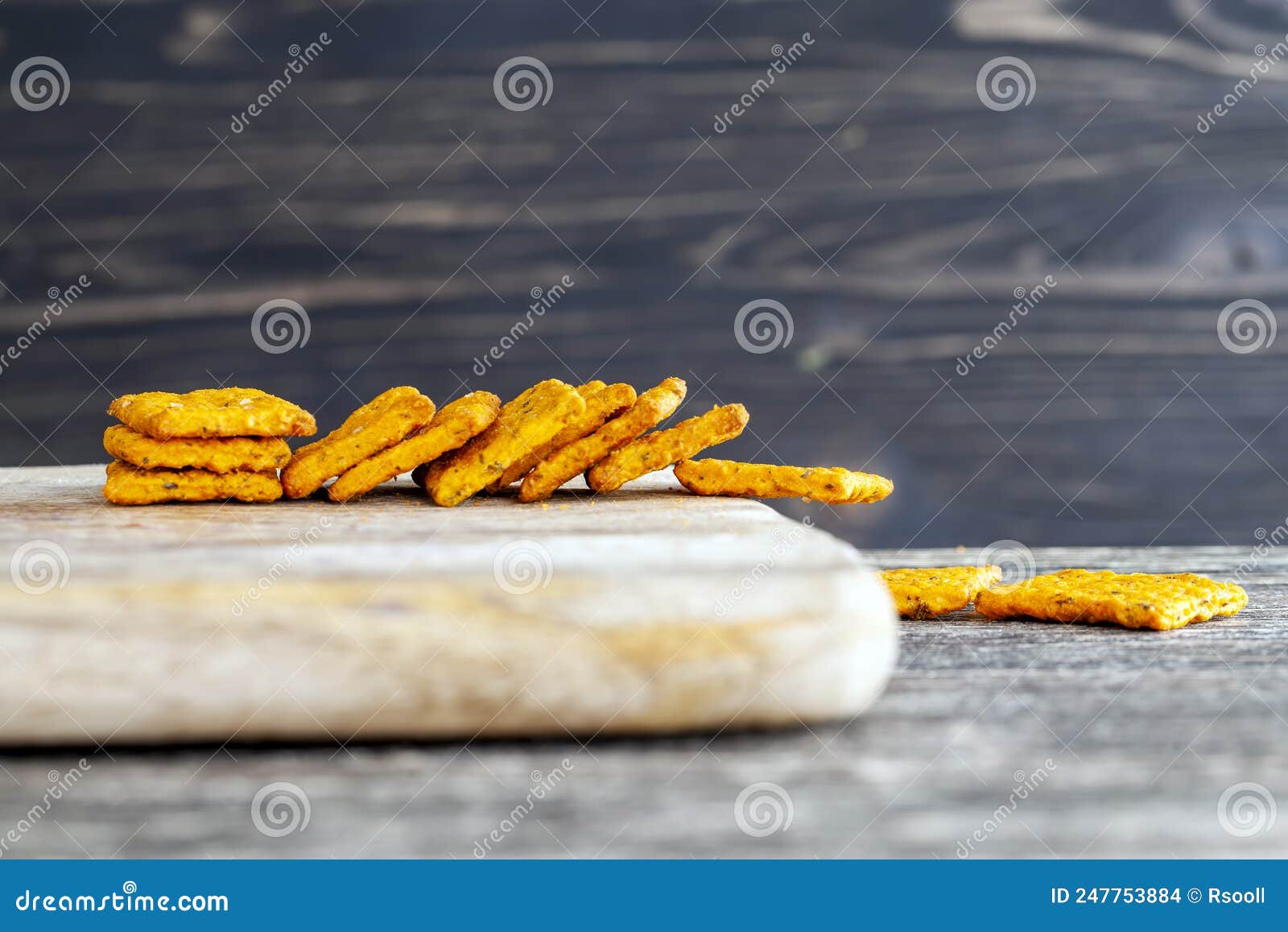 Delicious Crispy Rectangular Cookies Made of Wheat Flour and Dried ...