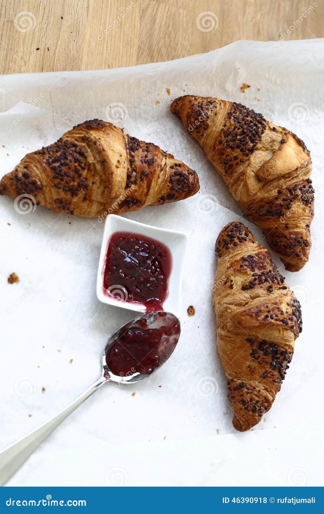 Delicious croissant stock photo. Image of fast, dough - 46390918