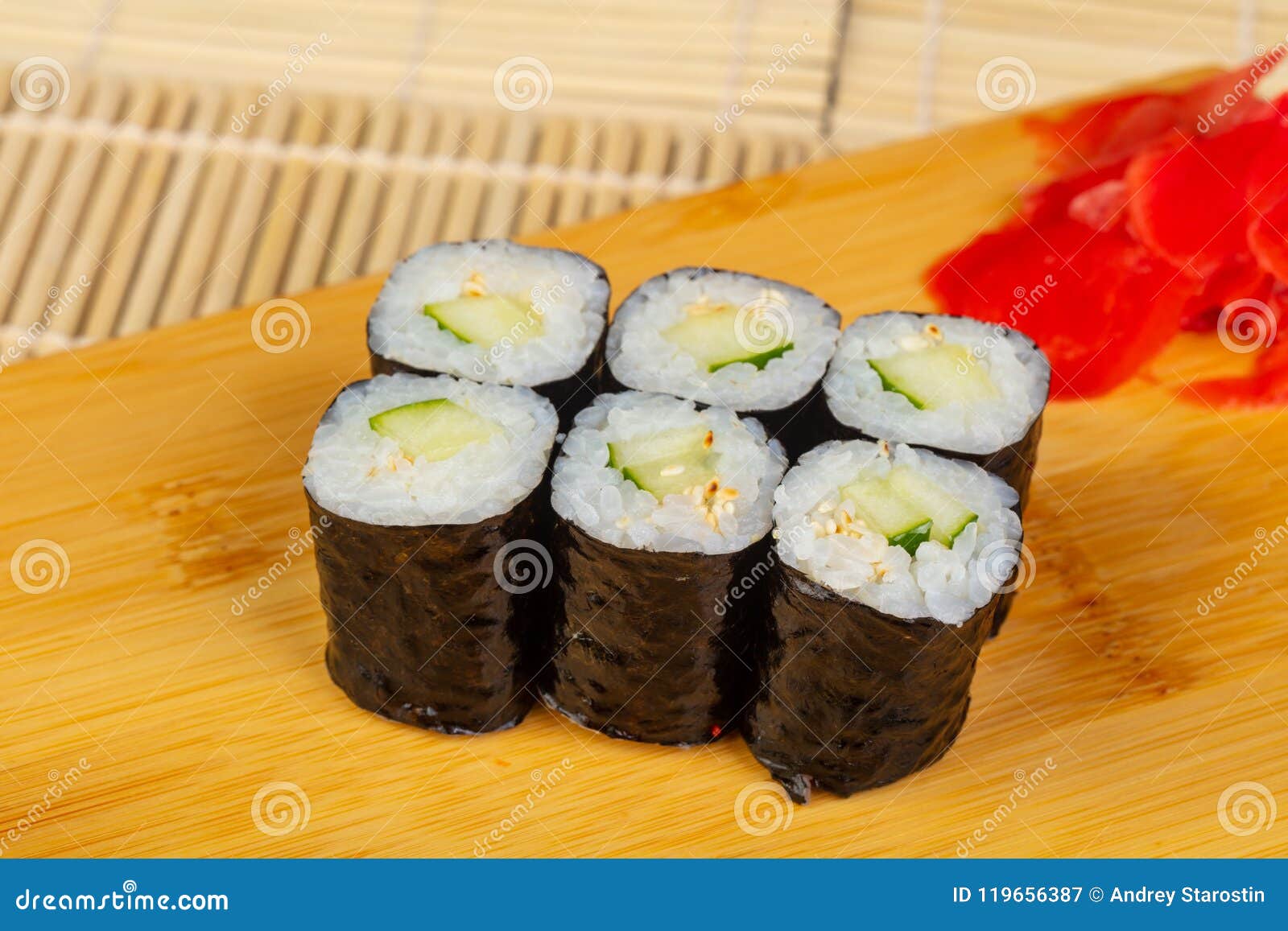 Delicious cucumber rolls stock image. Image of traditional - 119656387