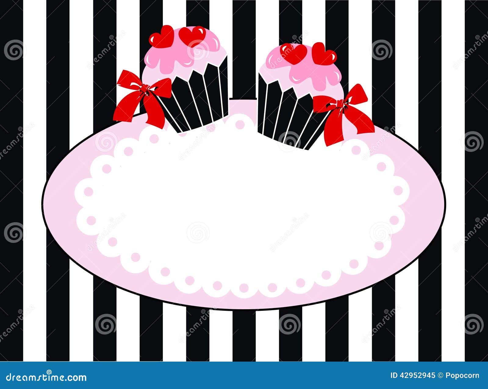 Delicious Cupcakes a Header or Label Stock Vector - Illustration of ...