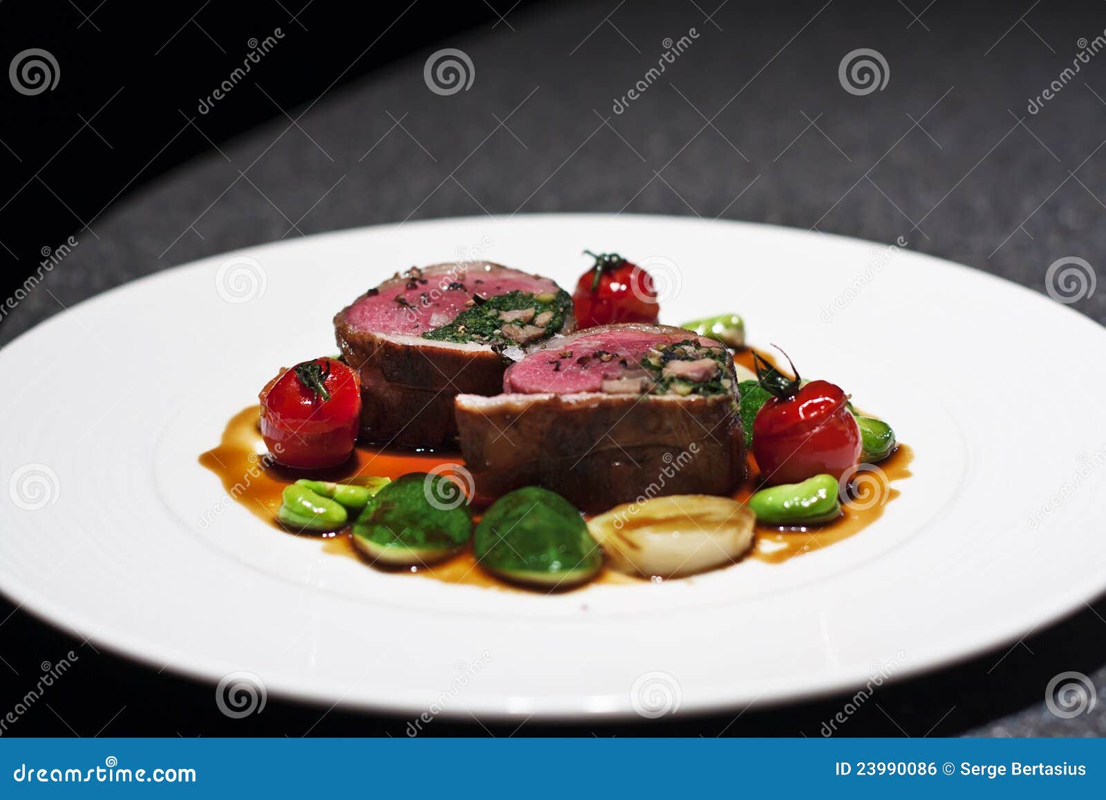 Delicious Cuts of Roast Beef on Plate Stock Photo - Image of delicacy ...