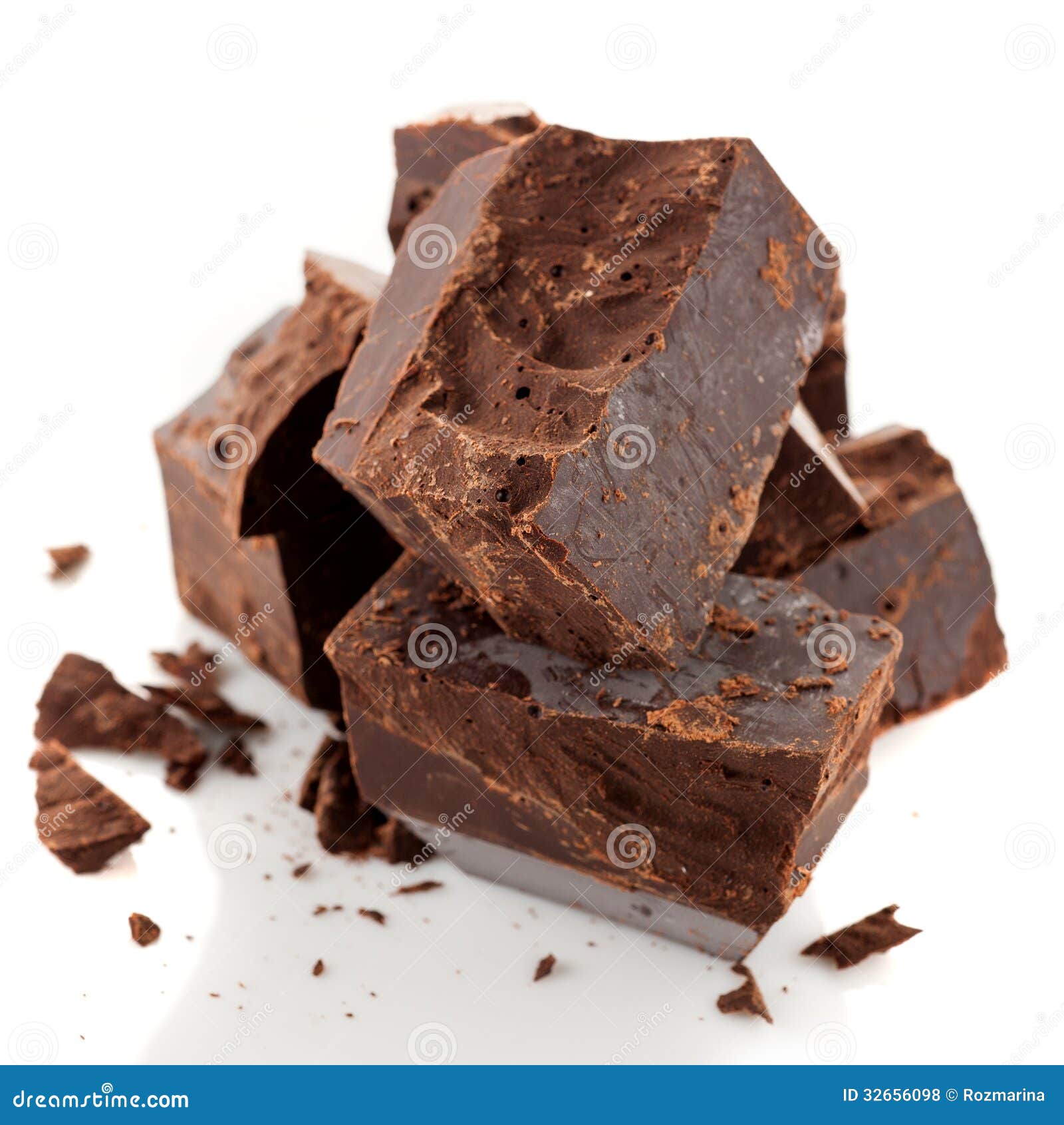 Delicious dark chocolate stock photo. Image of chunks - 32656098