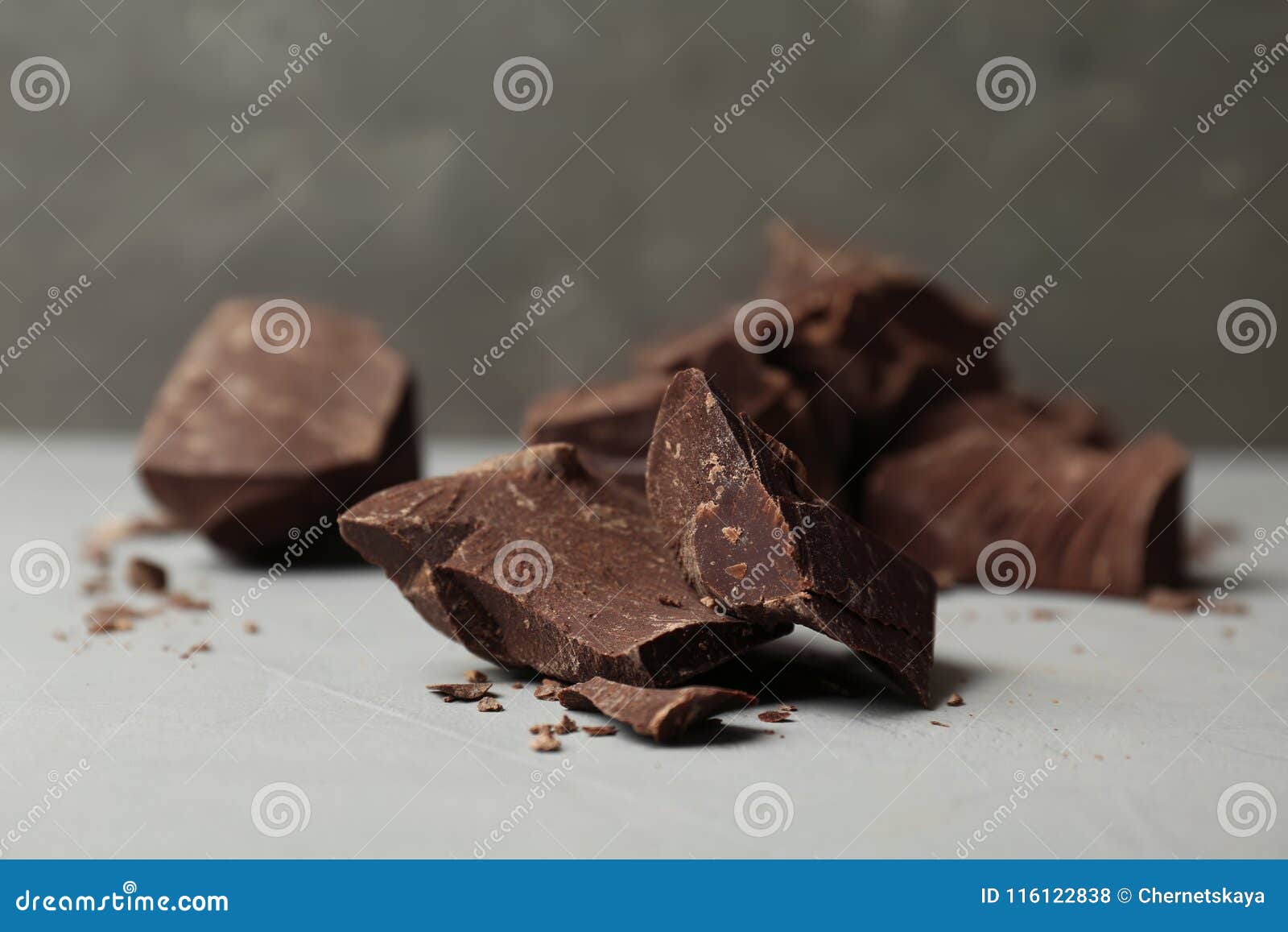Delicious Dark Chocolate on Table Stock Photo - Image of brown, crushed ...