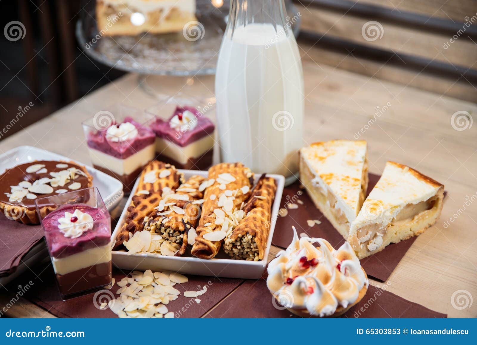 Delicious Dessert Selection Stock Image - Image of cream, catering ...