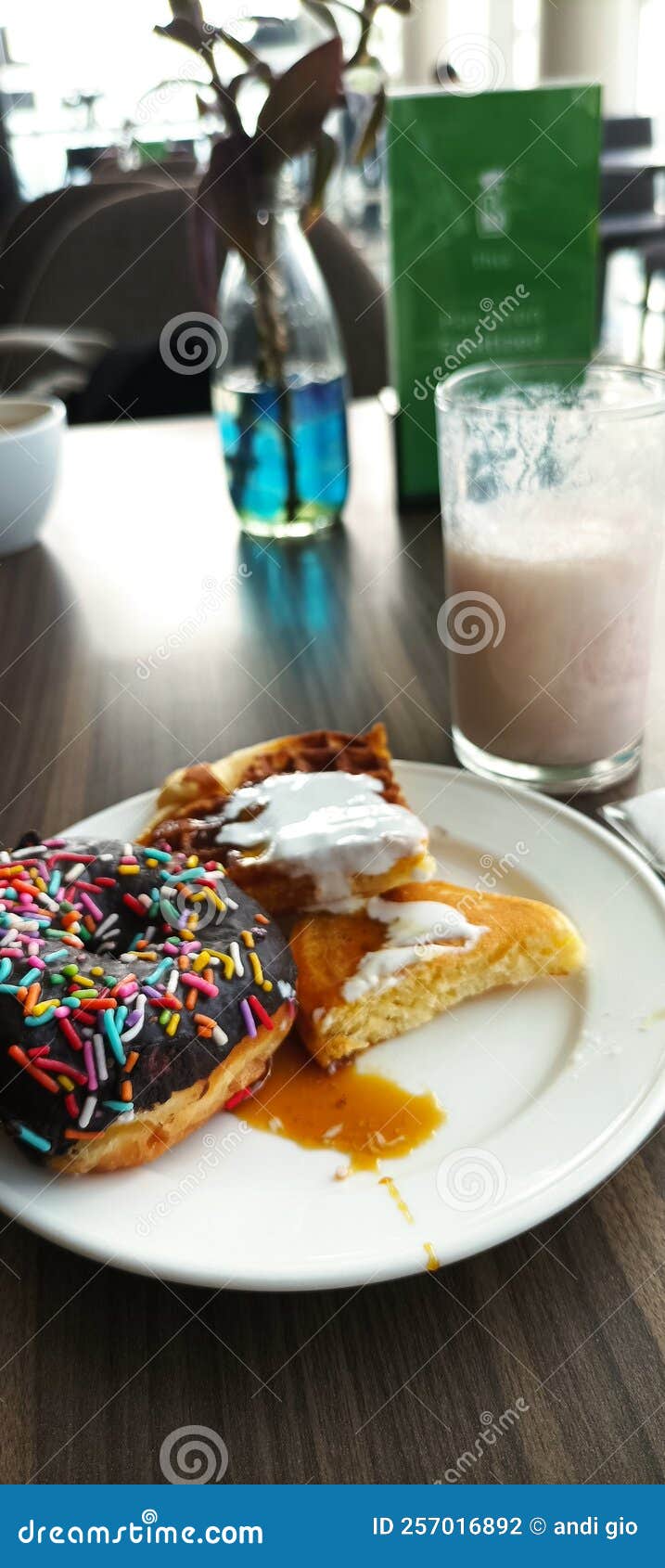 Delicious Desserts. Donuts and Cake Stock Photo - Image of breakfast ...
