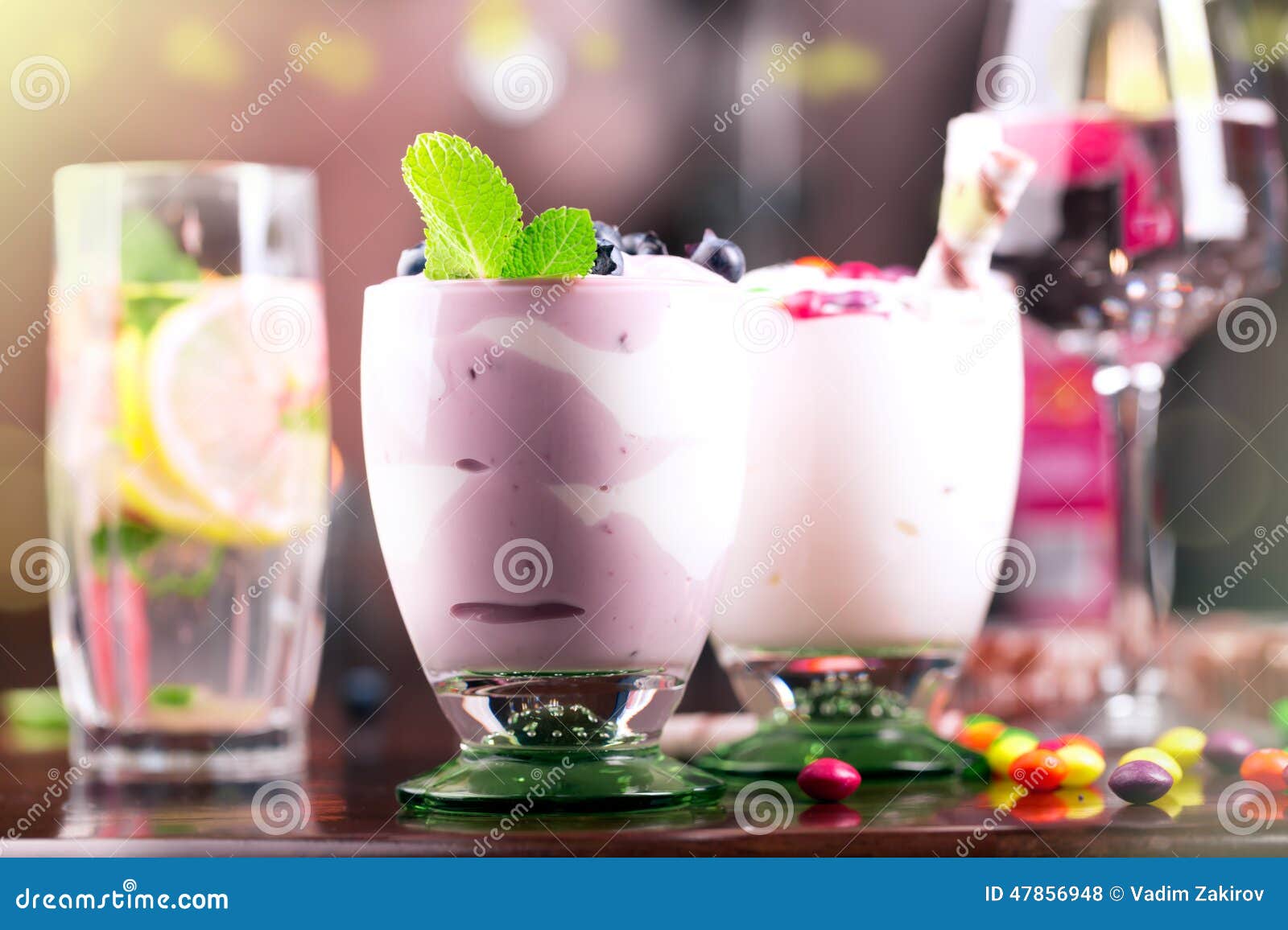 Delicious Desserts and Drinks Stock Photo - Image of refreshing ...