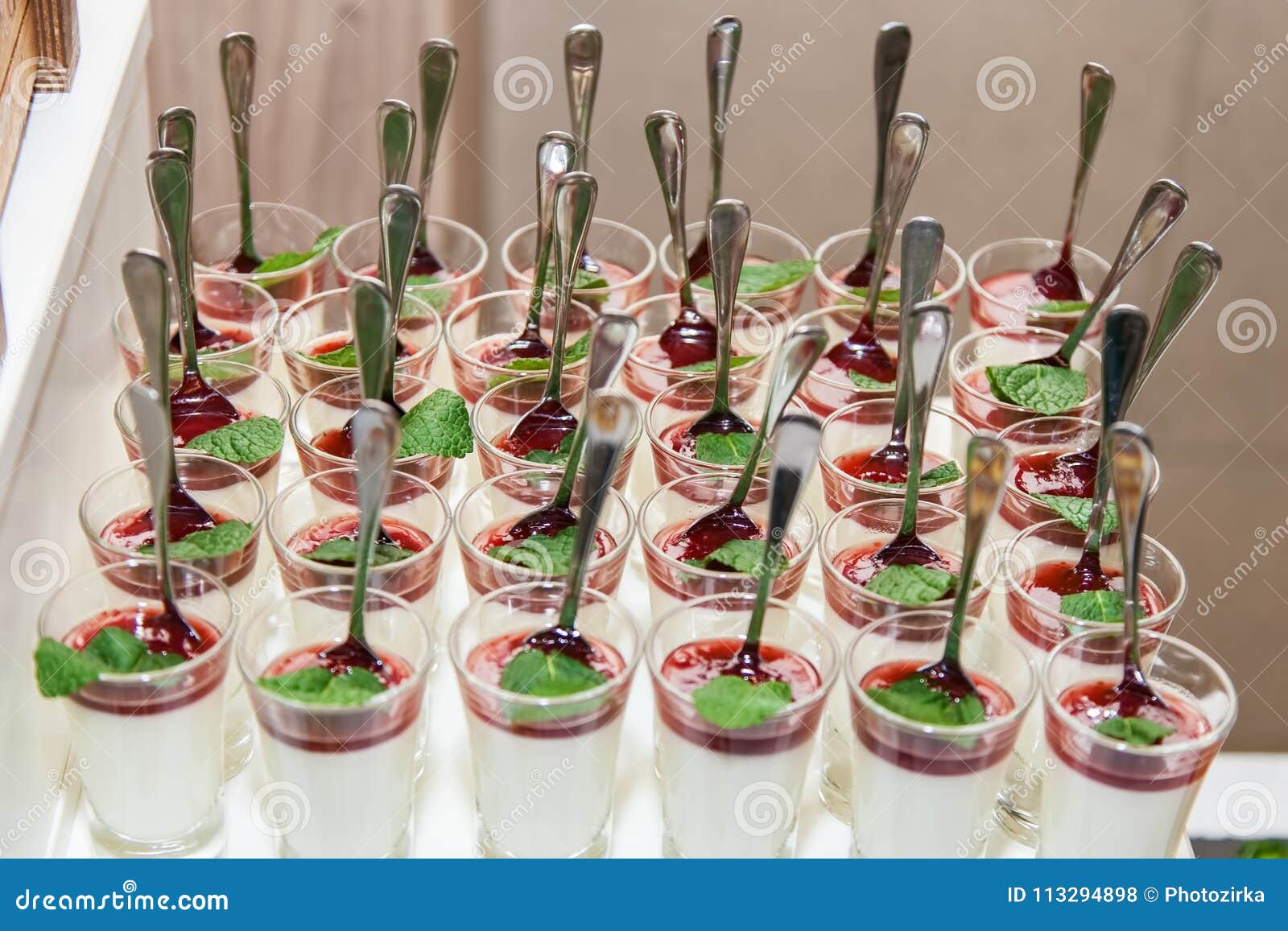 Delicious Desserts in Glasses Stock Photo - Image of festive, cold ...