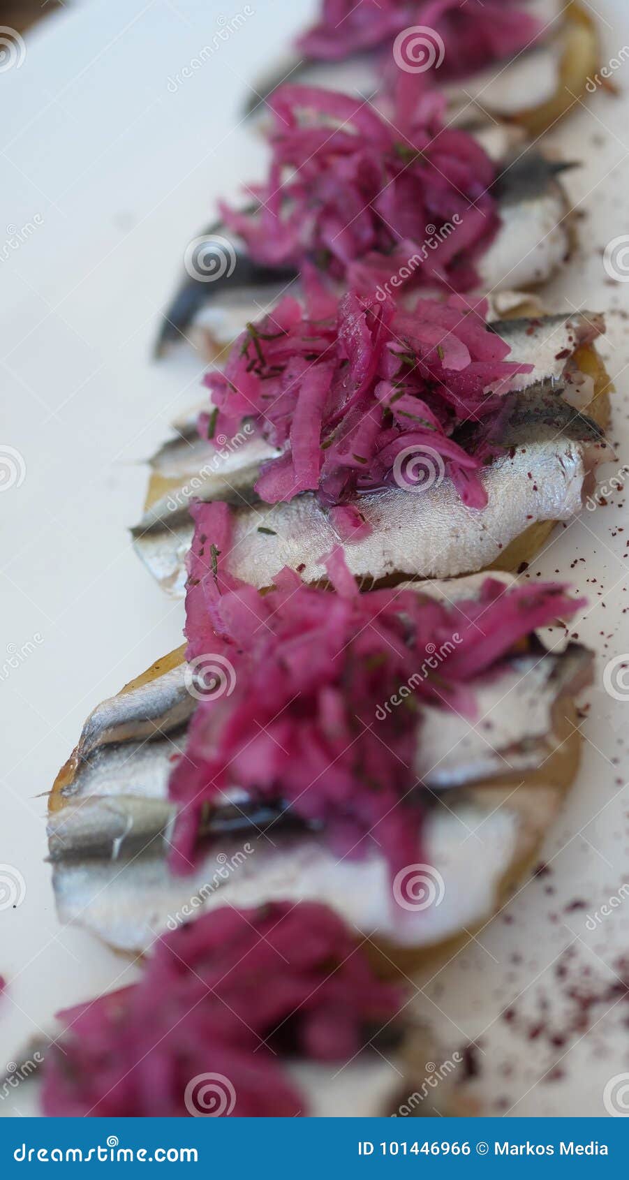 Delicious fish dishes stock photo. Image of hands, crashing - 101446966