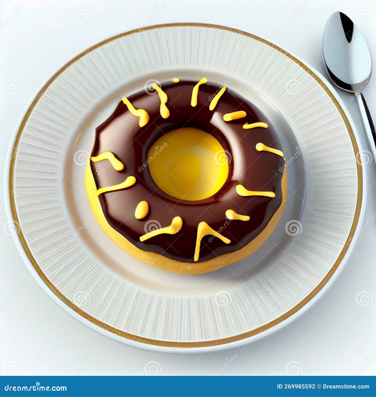 Delicious Donut with Icing on the Table. AI Generated Stock ...