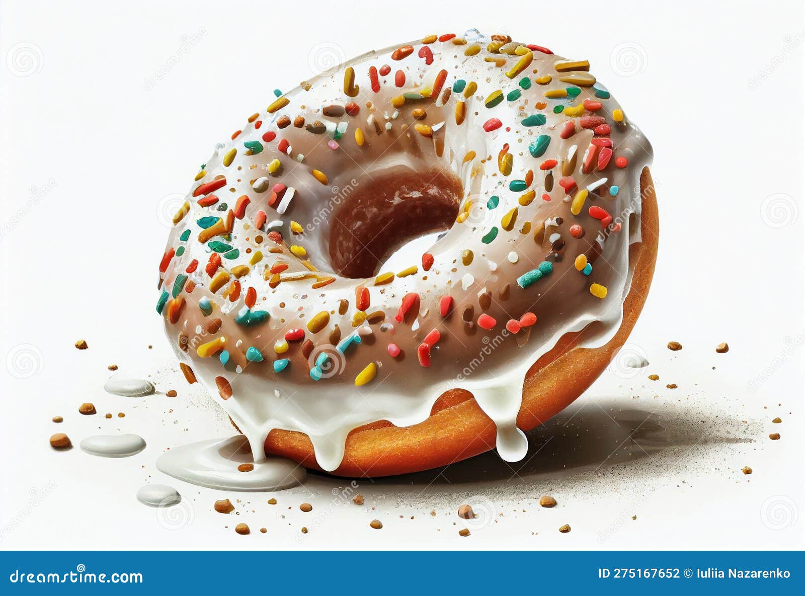 Delicious Donut with Icing on the Table. AI Generated Stock ...