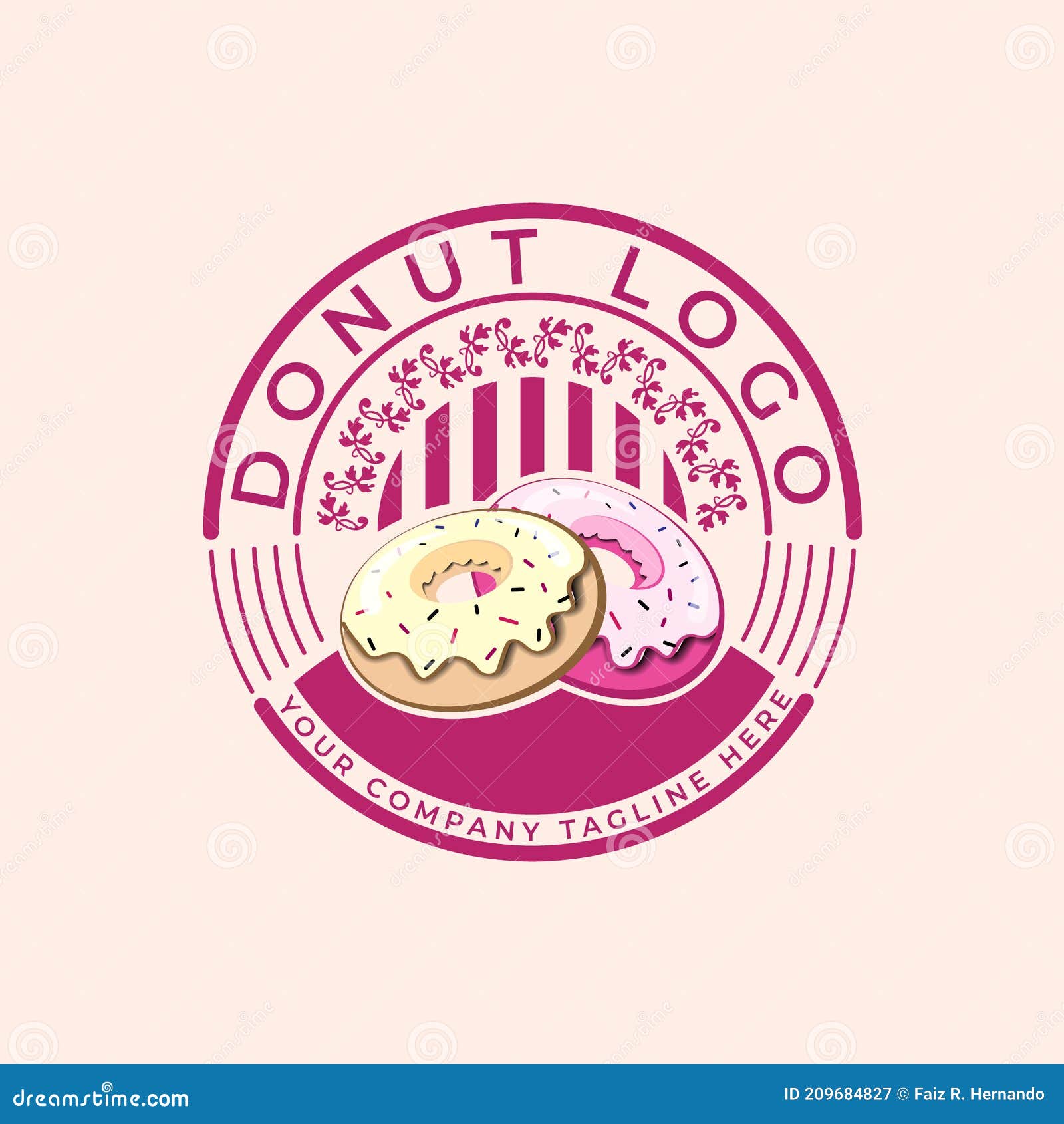 Delicious Donut Shop Logo Design. Donut Shop Logo Vector Illustration ...