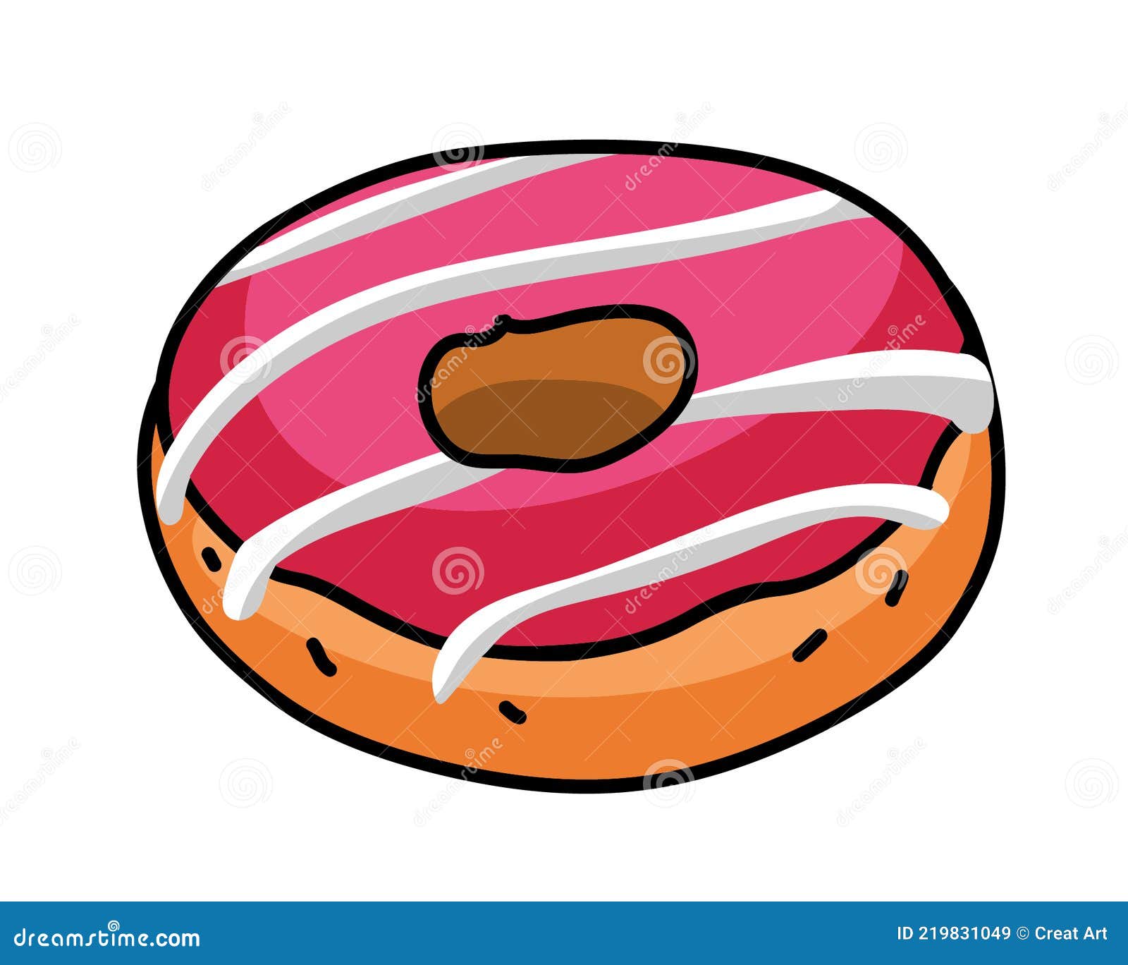 Delicious donut vector stock vector. Illustration of donut - 219831049