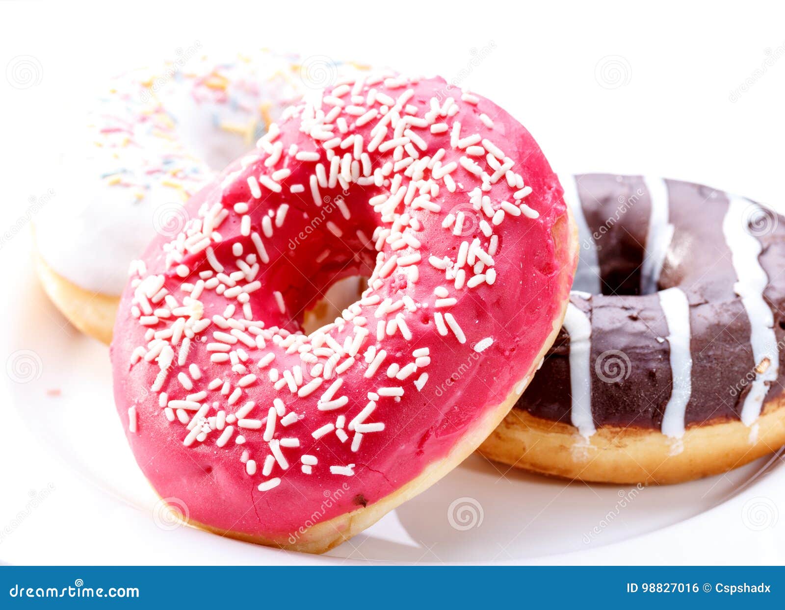 Delicious Donuts with Sprinkles Stock Photo - Image of dough, icing ...