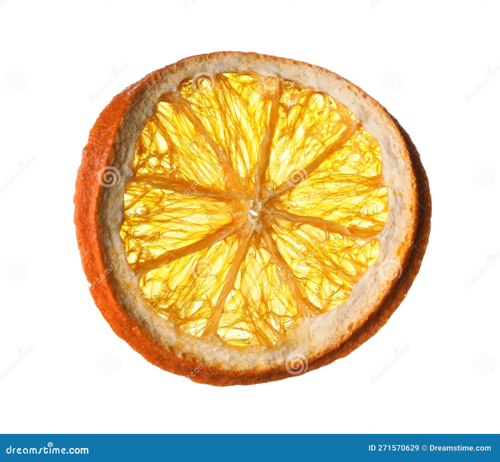 Delicious Dry Orange Slice Isolated on White Stock Image - Image of ...