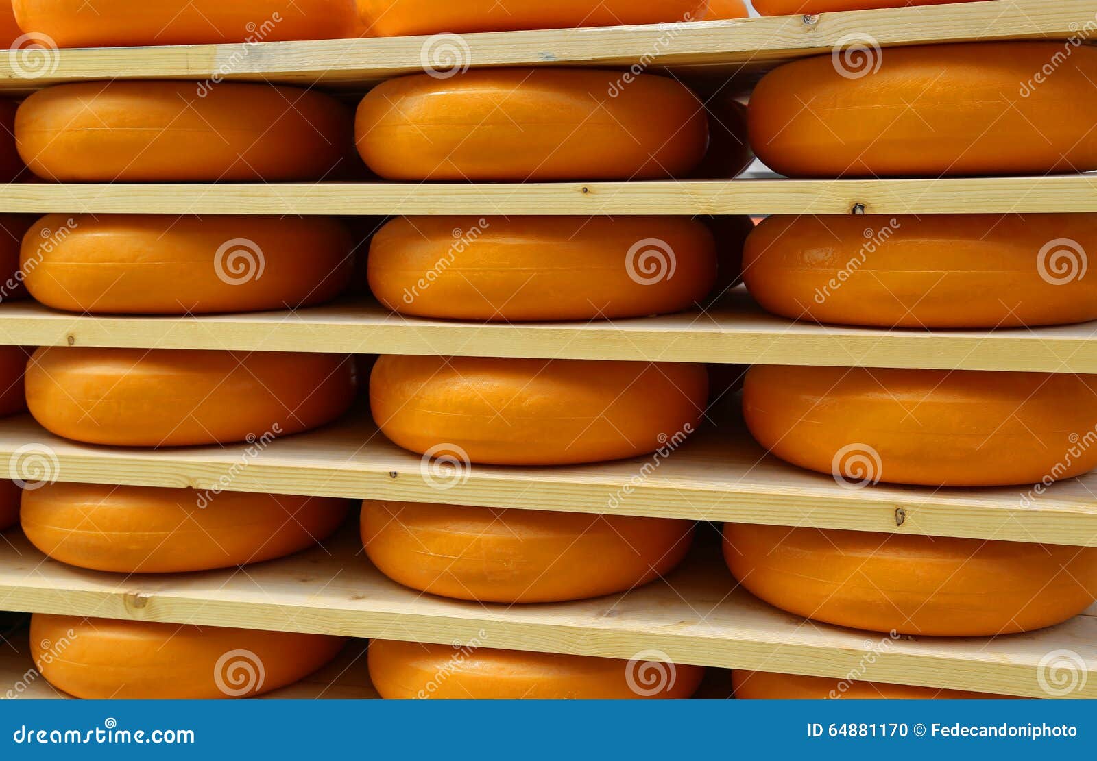 Delicious Dutch Cheese in Cheese Ripening in Amsterdam Stock Photo ...
