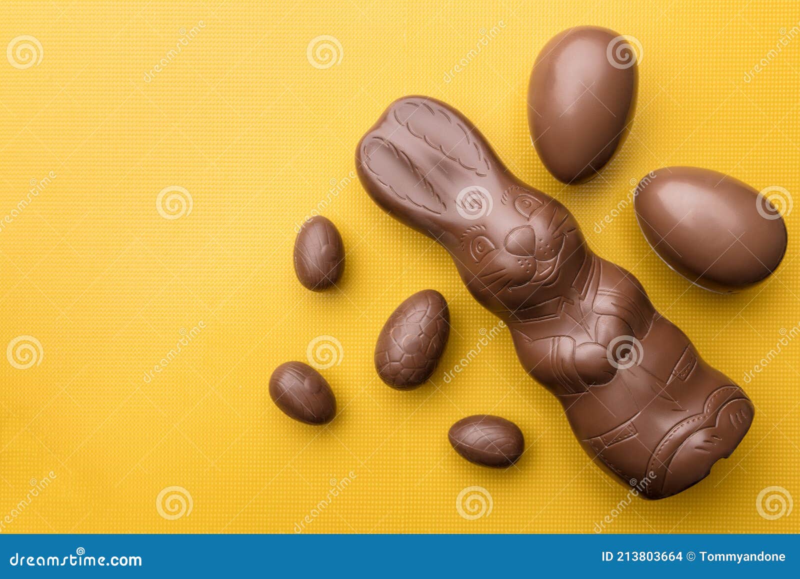 Delicious Easter Chocolate Bunny, Eggs and Sweets Stock Photo - Image ...